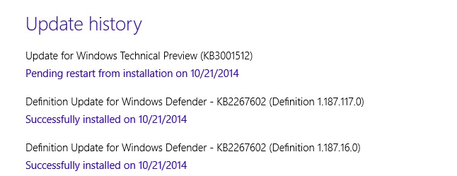 Windows 10 Tech preview Build 9860 teased. My Netbook just received KB3001512, changelog ...